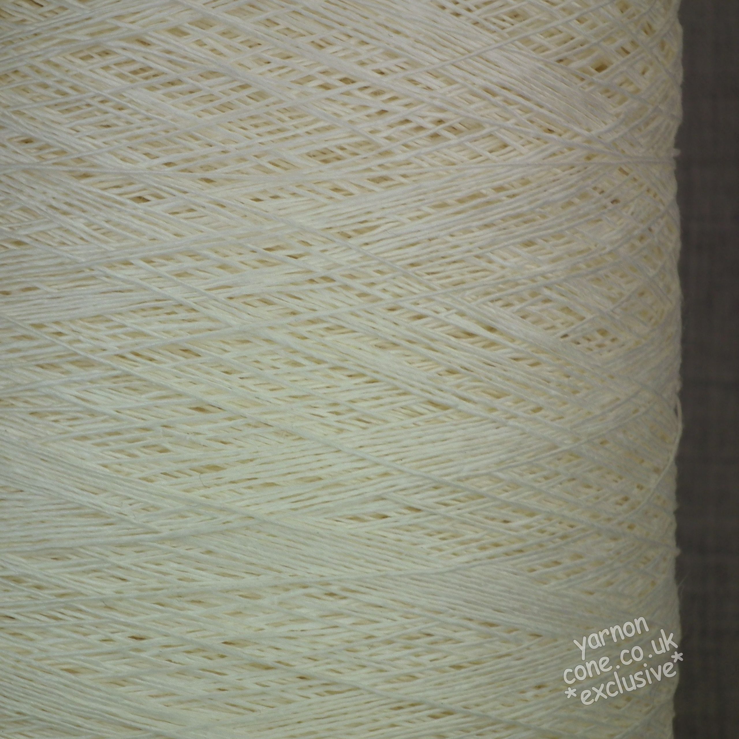Pure Linen Weaving Yarn - 8 Lea - Bleached White - Yarn On Cone