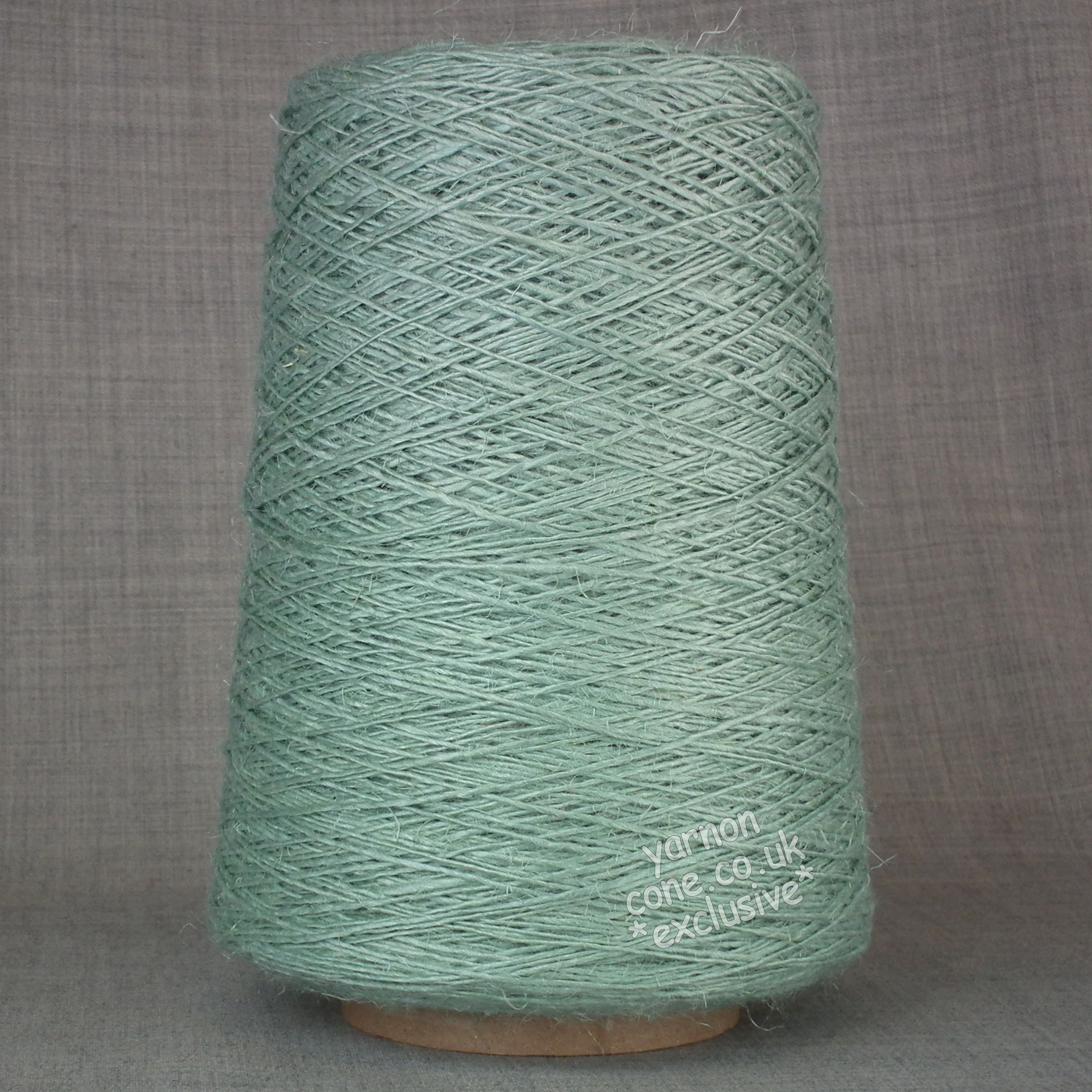 Pure Linen Weaving Yarn - 4 Lea - Duckegg Blue - Yarn On Cone